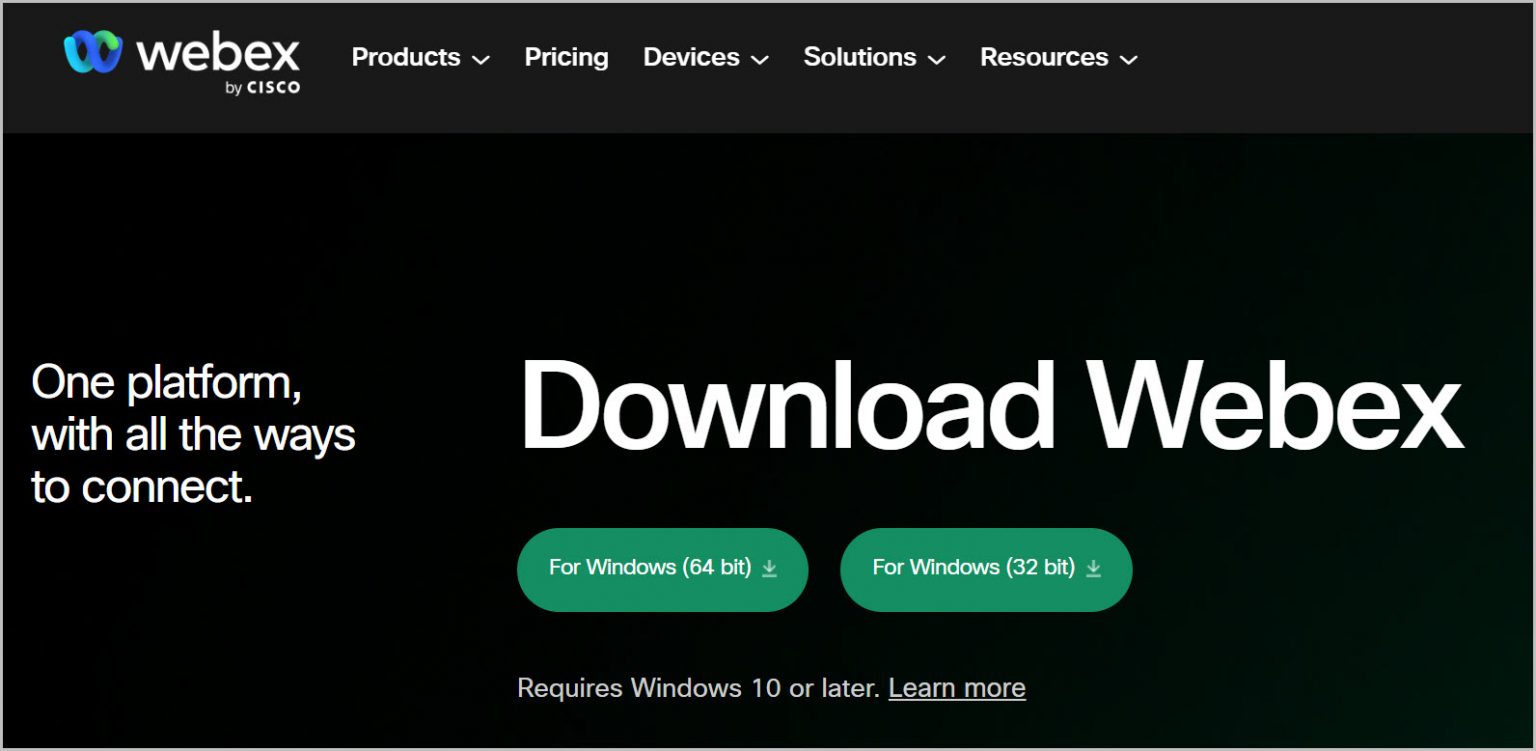 cisco webex meetings 다운로드 방법